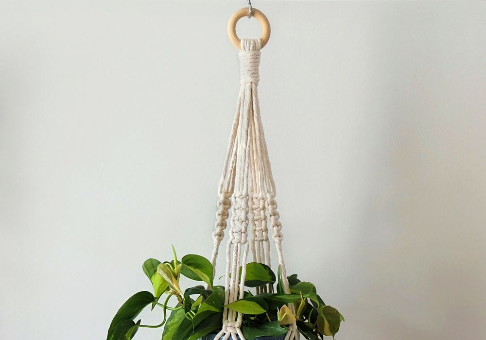 Create an Easy DIY Macrame Planter - The Habitat